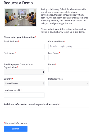 Creating an Enterprise Request a Demo Page – 9 Great Examples Creating an Enterprise Request a Demo Page – 9 Great Examples